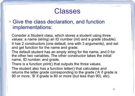 Solved Classes • Give The Class Declaration And Function