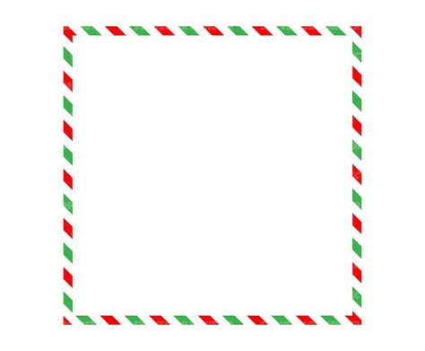 Candy Cane Border Svg Square Candy Cane Frame Svg Candy Cane Monogram Merry Christmas Vector