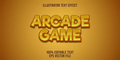 Premium Vector Editable Text Effect Arcade Game Style