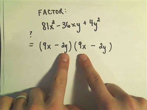 Factoring Perfect Square Trinomials Ex 2 Youtube