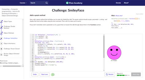 Challenge Smileyface Step 4 Wont Advance Khan Academy Help Center