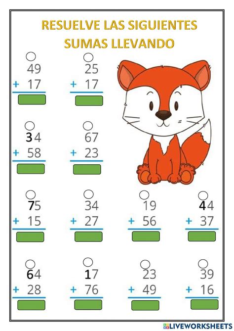 Sumas Llevando Online Exercise For Grade 2 Clases De Dibujo Para