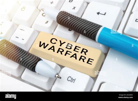 Writing Displaying Text Cyber Warfare Business Idea Virtual War