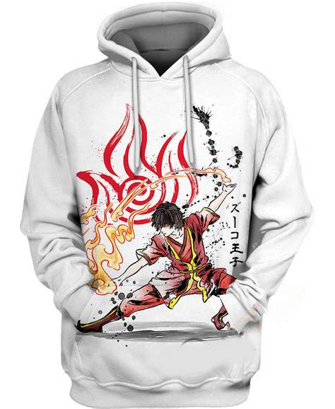 Zuko Fire Nation Royal Hoodie 3d Animetrium