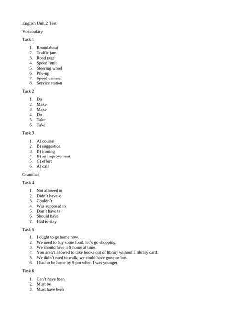 English Unit 2 Test Pdf Cognition Learning