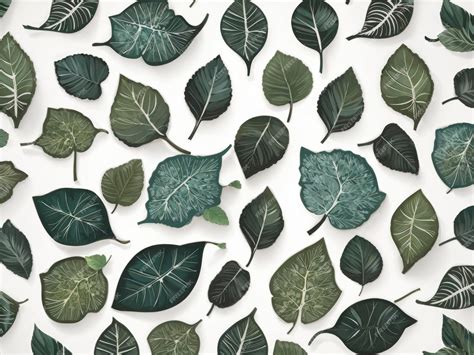 Premium Ai Image Tree Leaves Pattern Background