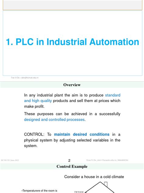1 Tổng Quan Về Hệ Thống Điều Khiển Dùng Plc Trong Công Nghiệp Pdf Programmable Logic