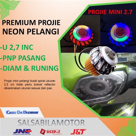 Jual LAMPU DEPAN PROJECTOR LED PROJIE PROJI MINI MODE ICH VARIASI LAMP UTAMA UNIVERSAL