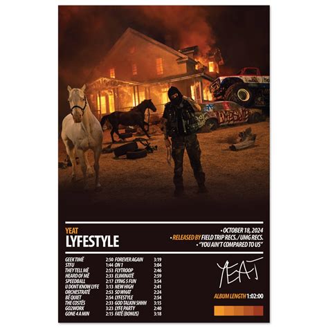 Yeat Album Poster Lyfestyle Hyuu Art