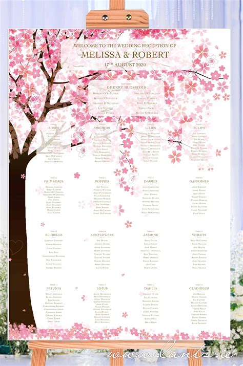 Romantic Cherry Blossom Tree Table Plan Romantic Cherry Blossom Tree Table Plan