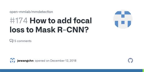 How To Add Focal Loss To Mask R CNN Issue Open Mmlab Mmdetection GitHub