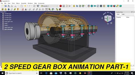 FreeCAD Gear Box Animation And Design Part YouTube