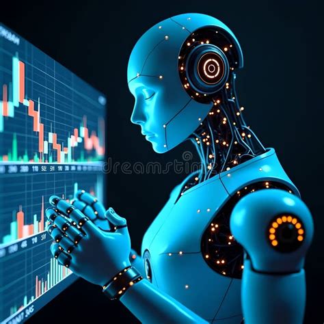 Ai Robot Analyzing Stock Market Data Stock Illustration Illustration Of Person Games 362852825