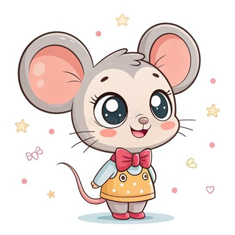 Cute Cartoon Girl Mouse