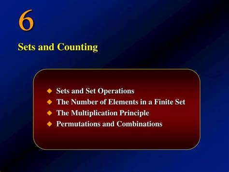 ppt sets and set operations the number of elements in a finite set