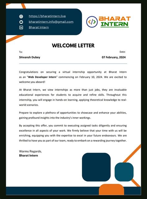 Shivansh Dubey On Linkedin Bharatintern Internship Intern Webdeveloperintern