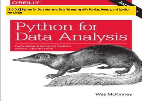Book Python For Data Analysis Data Wrangling With Pandas Numpy