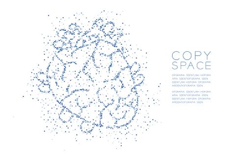 심장 모양 개요 기 광장 상자 픽셀 패턴 의료 과학 기관 개념 디자인 블루 컬러 그림 복사 공간 벡터 Eps 10와 흰색 배경에 고립 0명에 대한 스톡 벡터 아트 및 기타