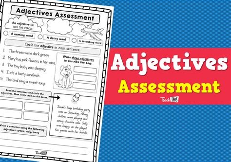 Adjectives Assessment Teacher Resources And Classroom Games
