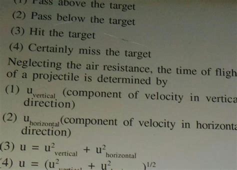 [answered] Above The Target 2 Pass Below The Target 3 Hit The Target 4