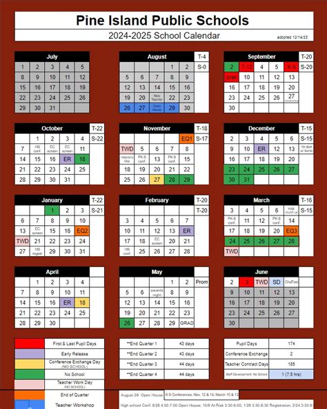 Calendar Isd 255 Pine Island