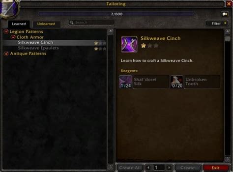 Legion Tailoring Guide World Of Warcraft GamePlay Guides