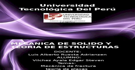 Mecanica De Fracturas Y Teoria De Placas Pdf Document