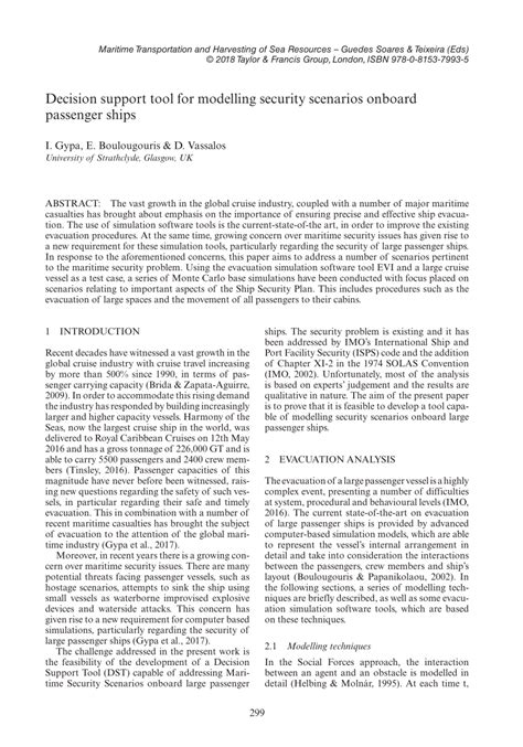 Pdf Decision Support Tool For Modelling Security Scenarios Onboard Passenger Ships