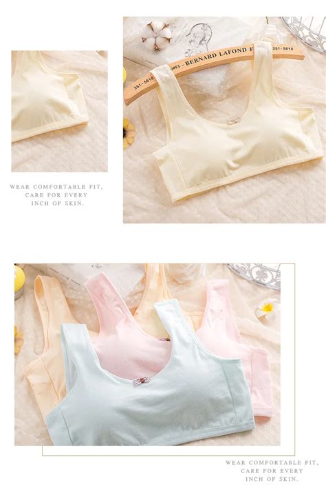 Спортивный бюстгальтер для молодых девушек От 9 до 13 лет нижнее белье из хлопка для подростков