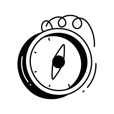 Stopwatch Doodle Icon Design Illustration Science And Technology Symbol On White Background Eps
