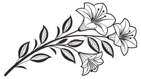 Graceful Floral Corner With Lily Elegant Botanical Element Decorative Art Vector Design