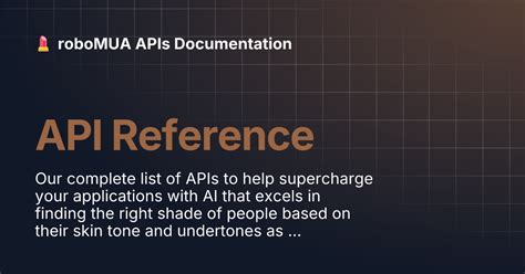 Api Reference Robomua Apis Documentation