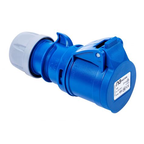 Niglon 57404 16a 3p Inline Trailing Socket 240v Ip44 Etc Electrical