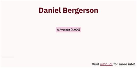 Daniel Bergerson Gophergrades