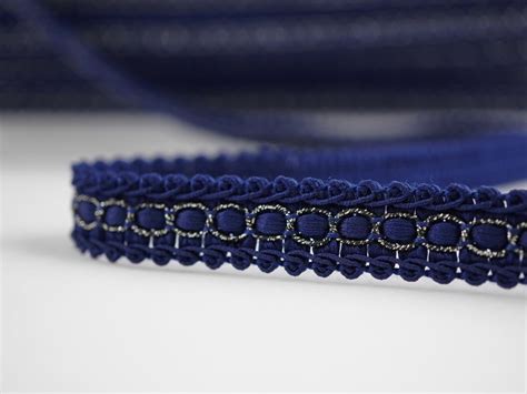 5 Yards 12 Navy Blue Gimp Braided Trim Etsy