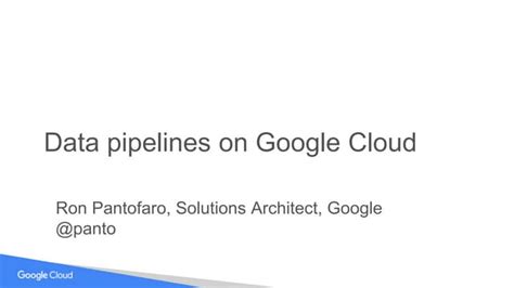 Building Modern Data Pipelines For Time Series Data On Gcp With