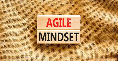 Agile Mindset Symbol Concept Words Agile Mindset On Wooden Blocks