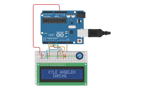 circuit design lcd display tinkercad