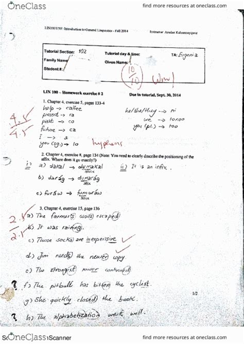 lin101h5 quiz lin100 assignment 2 answers oneclass