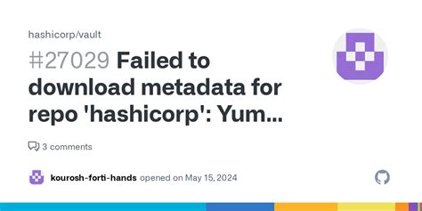 Failed To Download Metadata For Repo Hashicorp Yum Repo Downloading