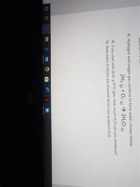 Solved VariCCCII COM Hydrogen And Oxygen Gas Combine To Chegg Com