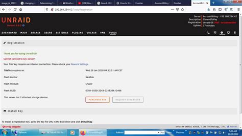 Cannot Connect To Key Server General Support Unraid