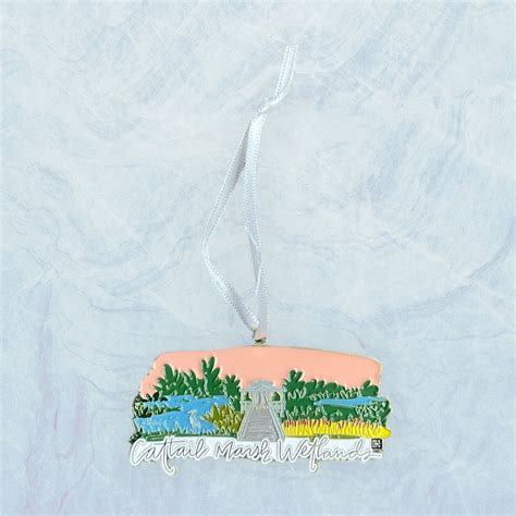 Cattail Marsh Enamel Ornament Gobeau Ts