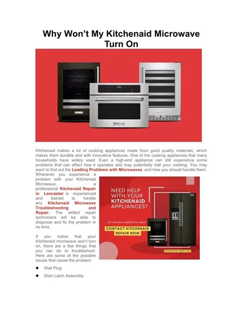 ppt why won t my kitchenaid microwave turn on powerpoint presentation