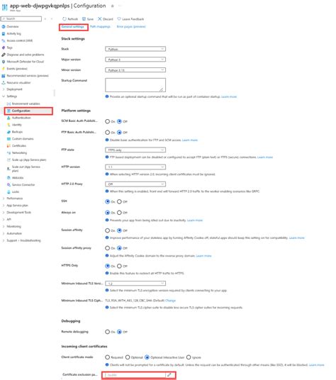 Set Up TLS Mutual Authentication Azure App Service Microsoft Learn