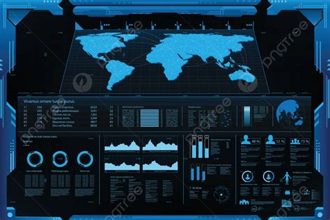 Visualizing The Future A Futuristic Abstract Background With Data Dashboards Graphs And Digital