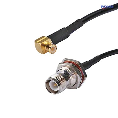 Tnc Female Bulkhead To Mcx Plug Right Angle Connector Cable Assembly