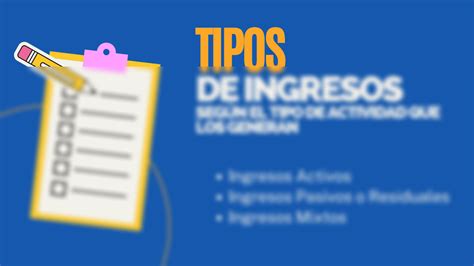 Solution Tipos De Ingresos Studypool