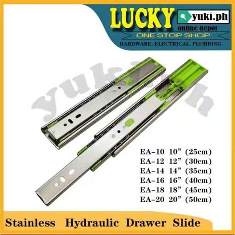 Stainless Hydraulic Soft Close Drawer Slide Pairs Lazada Ph