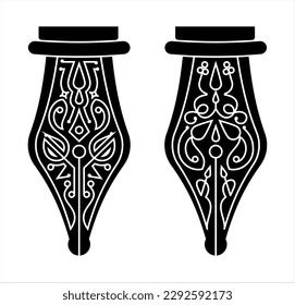 Ink Pen Nib Icon Fountain Pen Stock Vector Royalty Free Shutterstock
